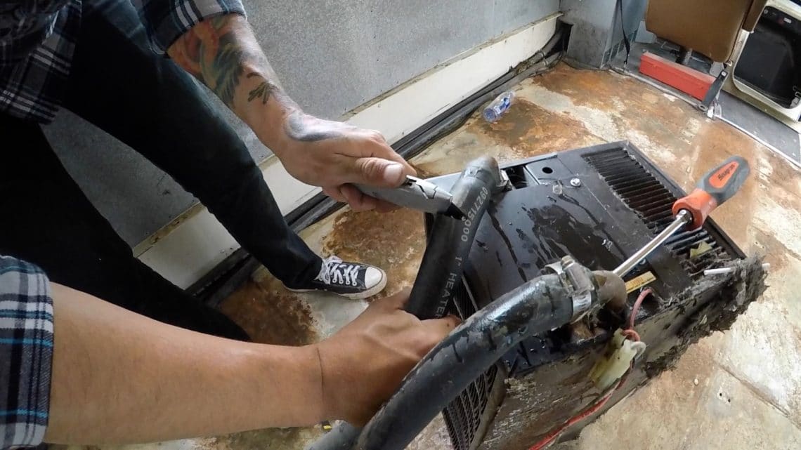 Bus Conversion Heater Removal | Life in a Bus